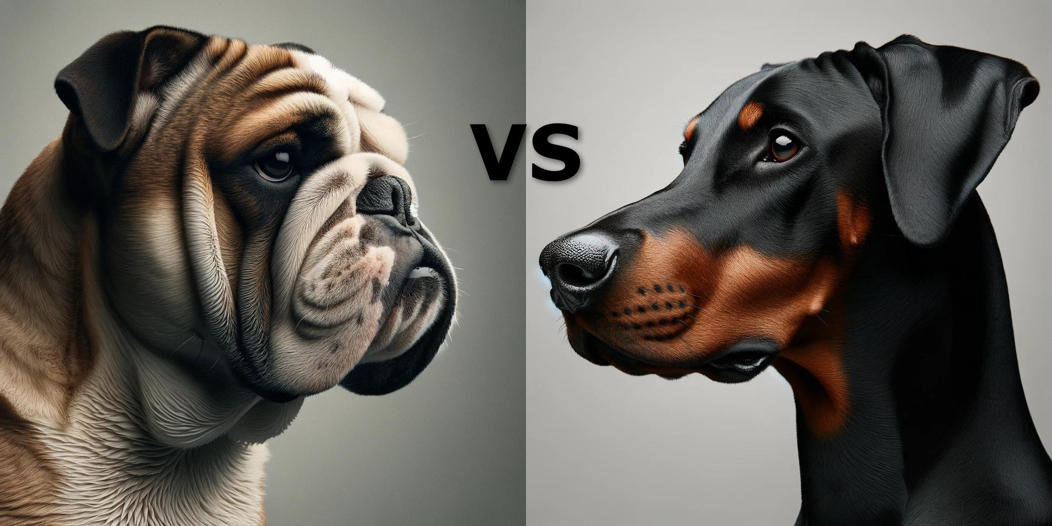 Bulldog vs Doberman Pinscher - My Dog Breeds
