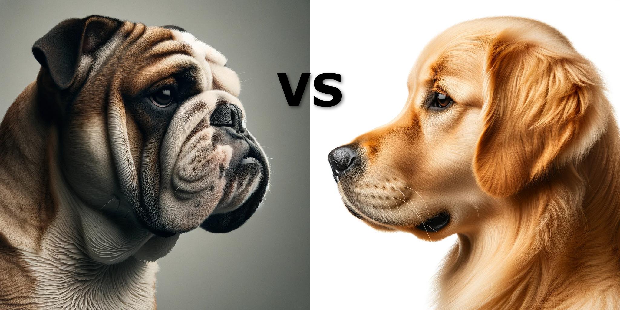 Bulldog vs Golden Retriever - My Dog Breeds