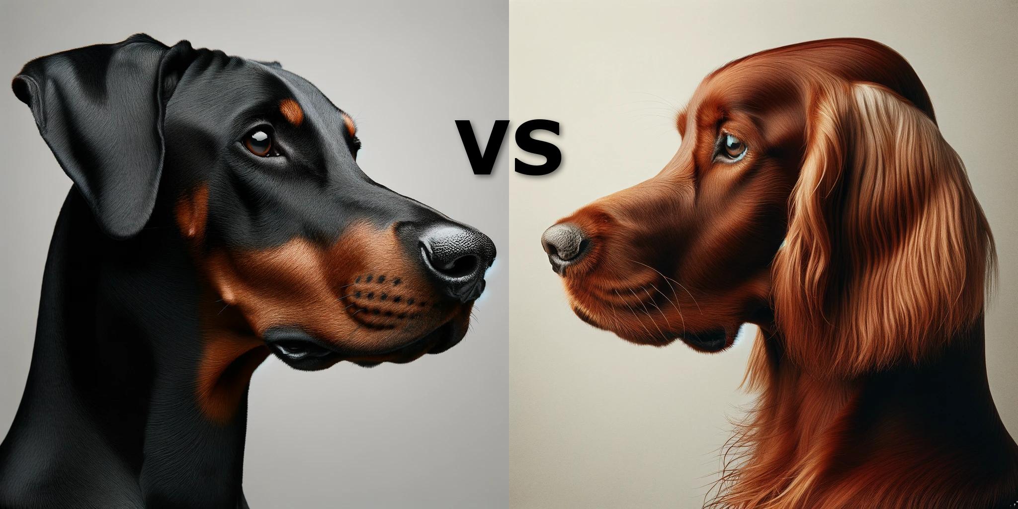 Doberman Pinscher vs Irish Setter - My Dog Breeds