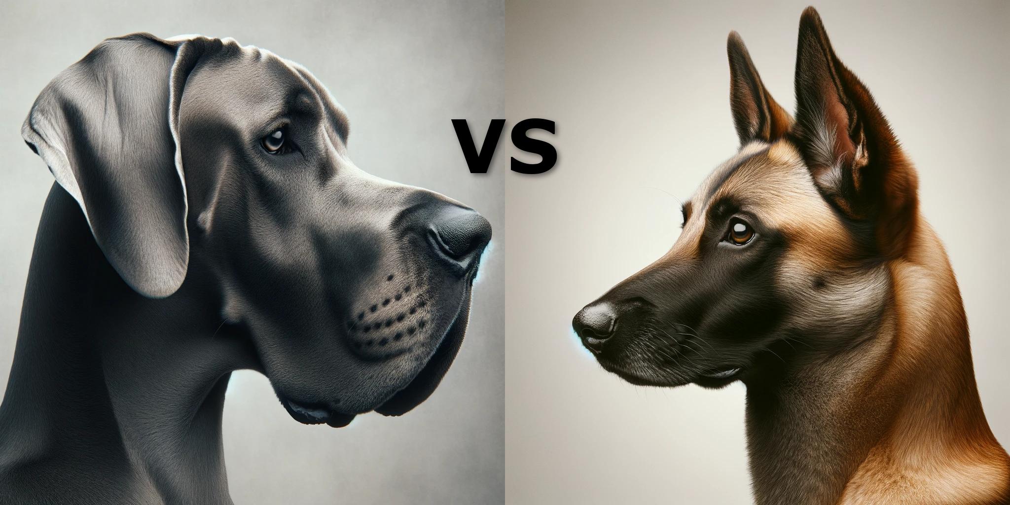 Great Dane vs Belgian Malinois - My Dog Breeds