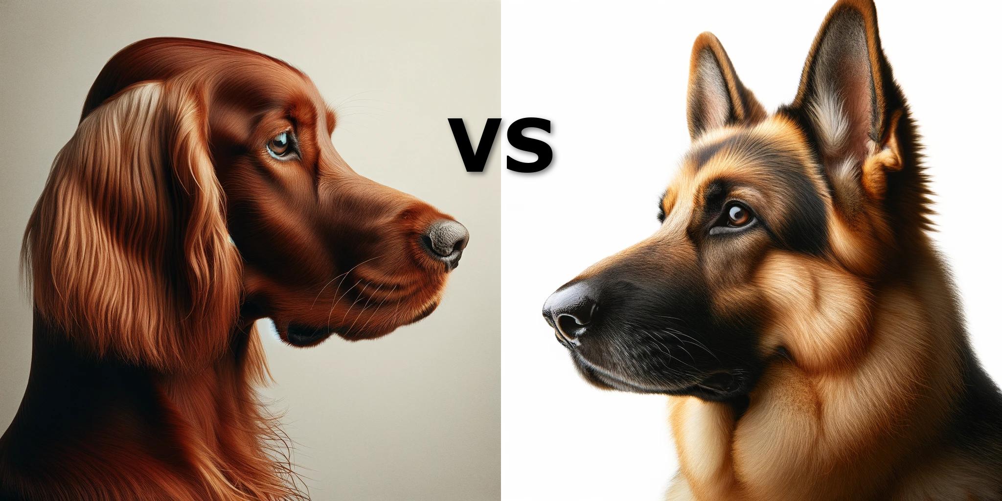 Irish Setter vs German Shepherd - My Dog Breeds