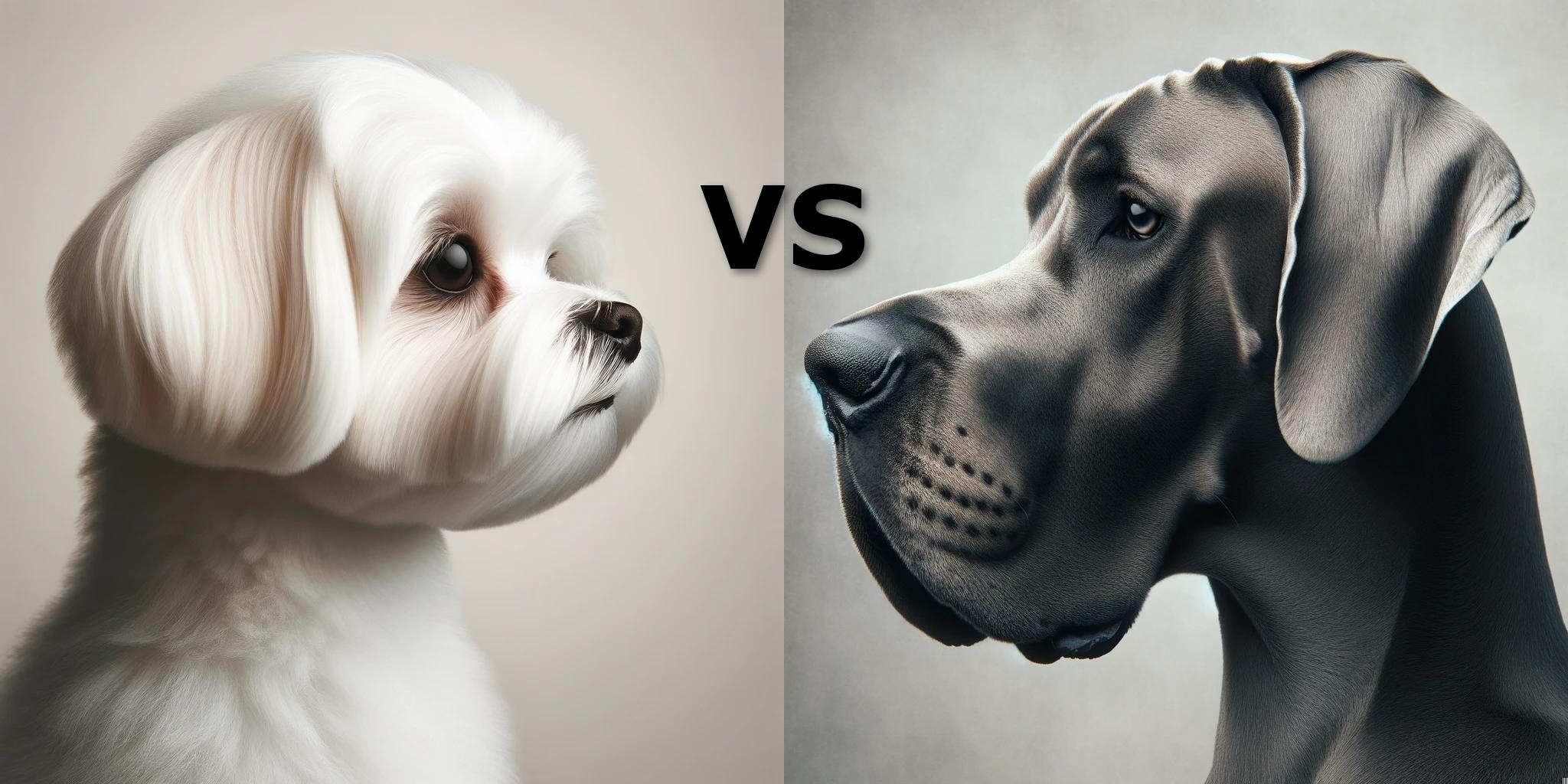 Maltese vs Great Dane - My Dog Breeds