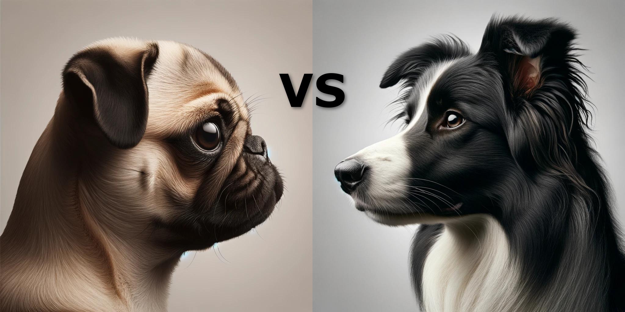 Pug vs Border Collie - My Dog Breeds