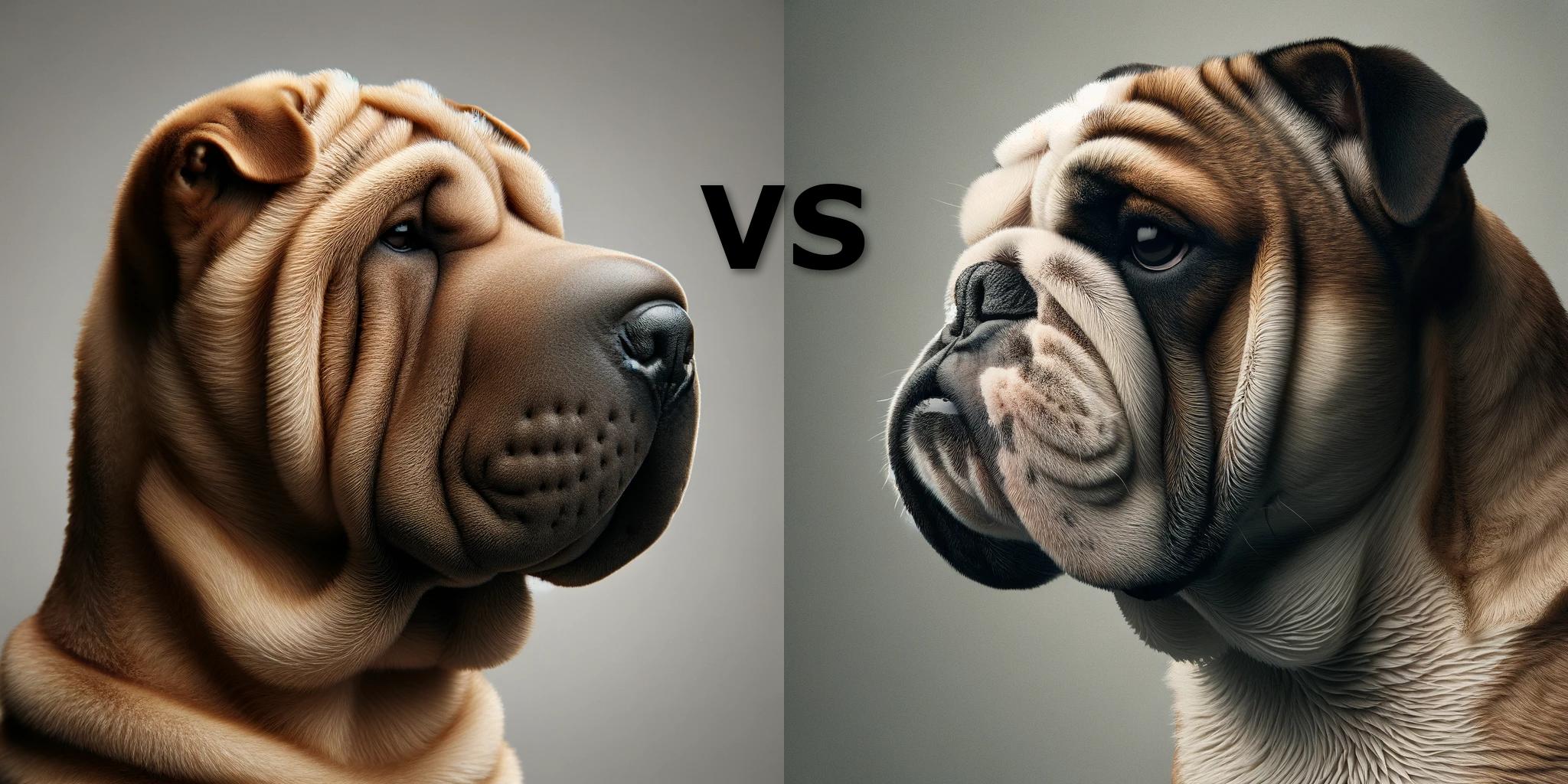 Shar Pei vs Bulldog - My Dog Breeds
